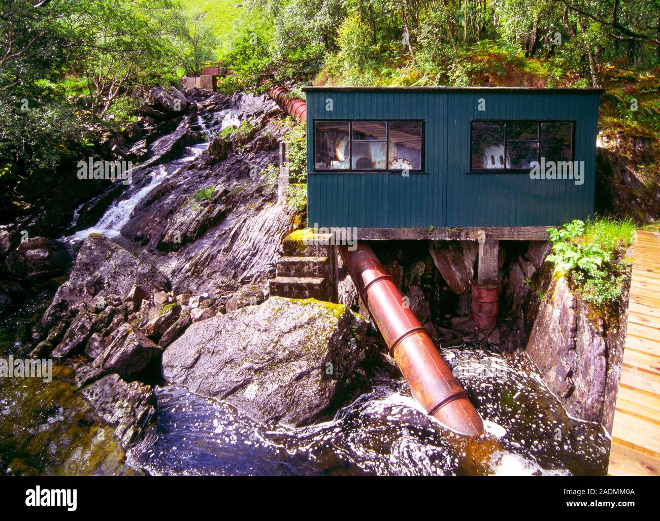 Hydroelectric power station. This small scale generating station (HEP ...