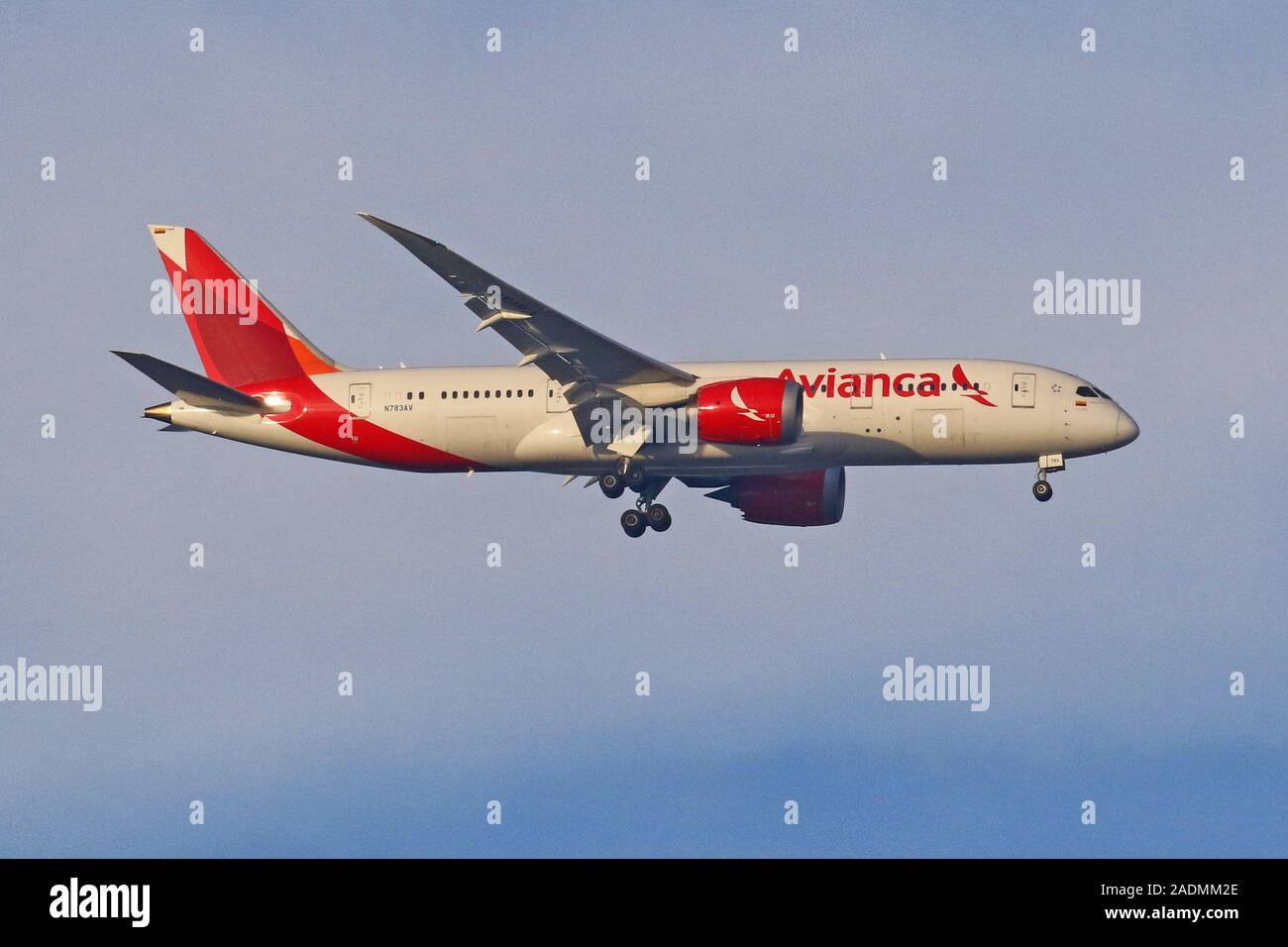 Avianca Boeing 787 N783AV passenger aircraft on approach to London ...
