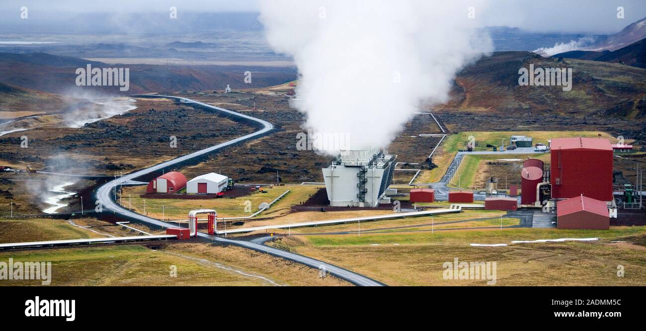 Geothermal power station. The Krafla geothermal power station is ...