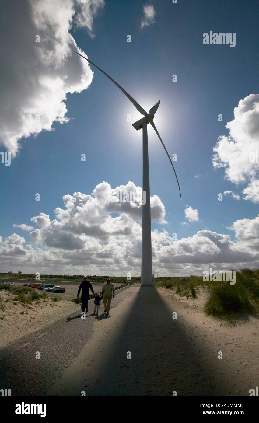 Wind turbine. Wind power is a renewable and clean source of energy for ...