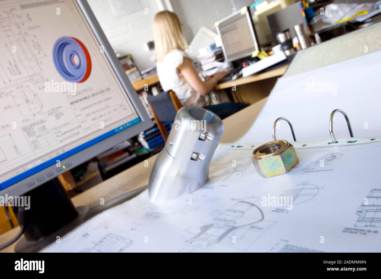 MODEL RELEASED. Component design for a rooftop wind energy system that ...