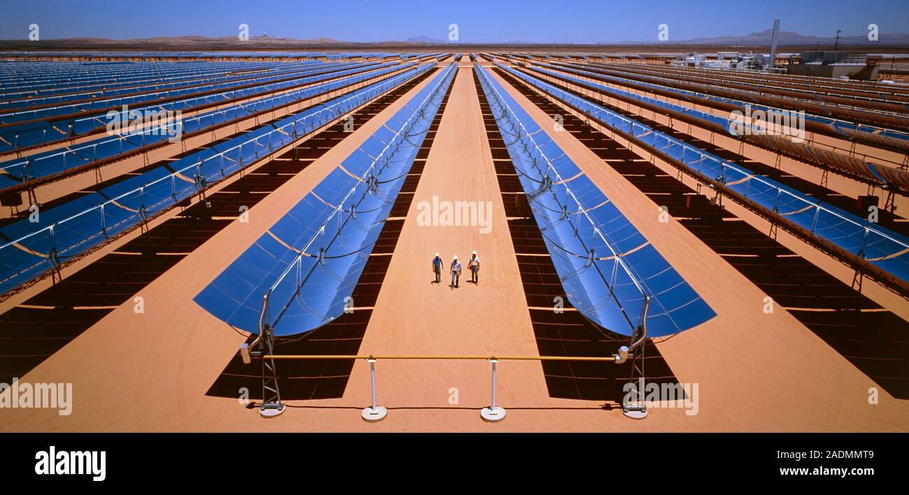 One of the three Luz International solar energy complexes in the Mojave ...