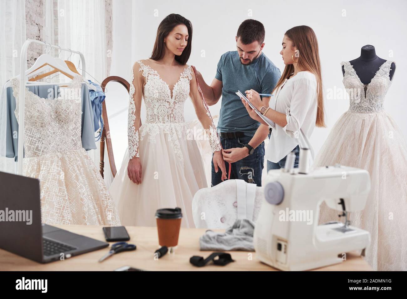 Must be awesome. The process of fitting the dress in the studio of hand ...