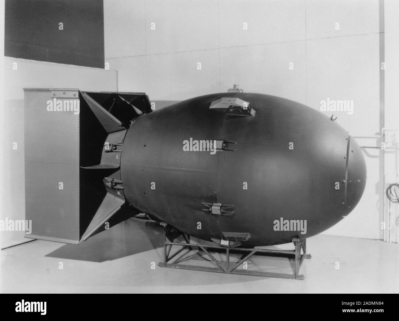 Fat Man", an atomic fission bomb of the type dropped over Nagasaki ...