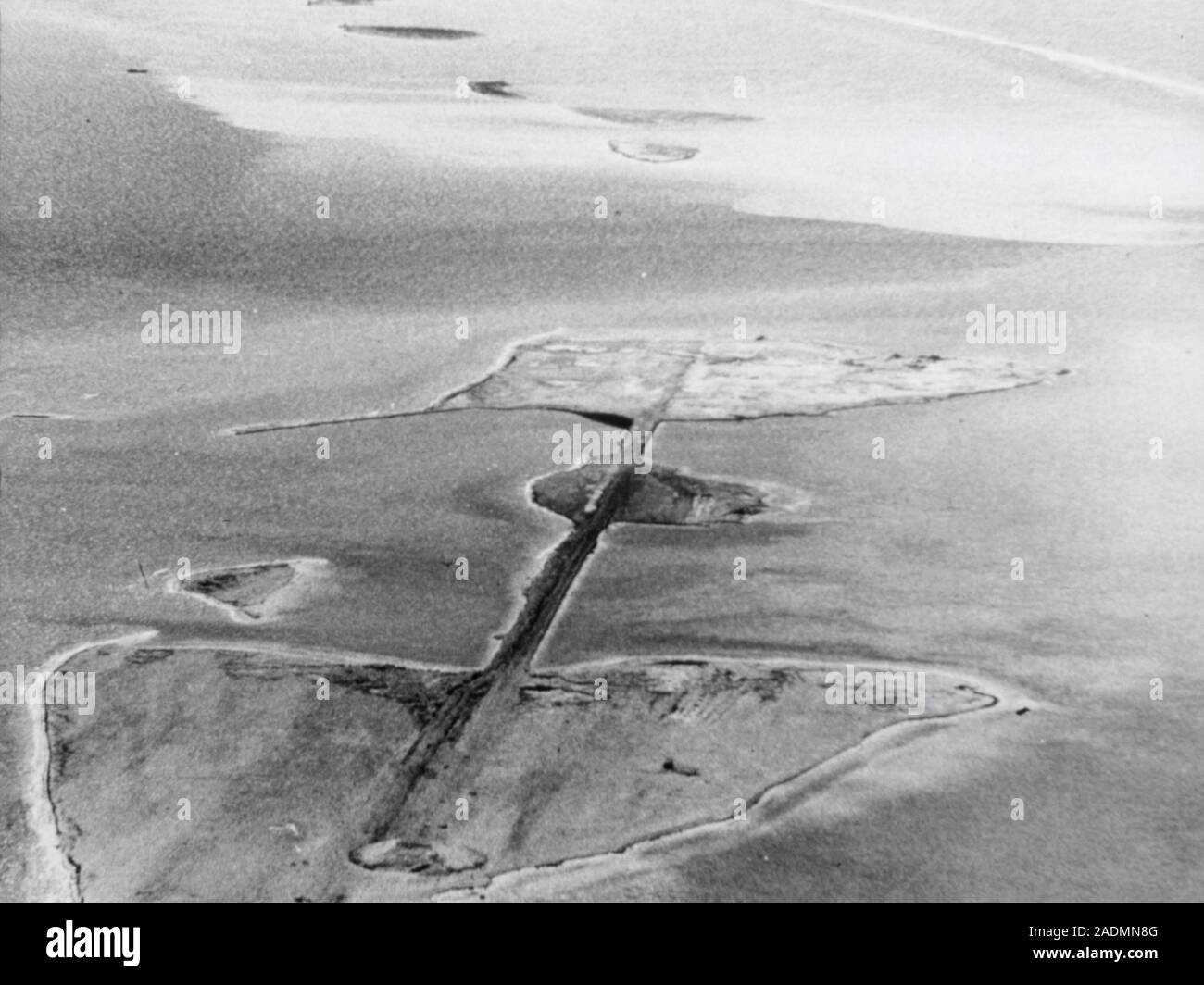 Eniwetok Atoll in the South Pacific after the Mike shot; the detonation ...