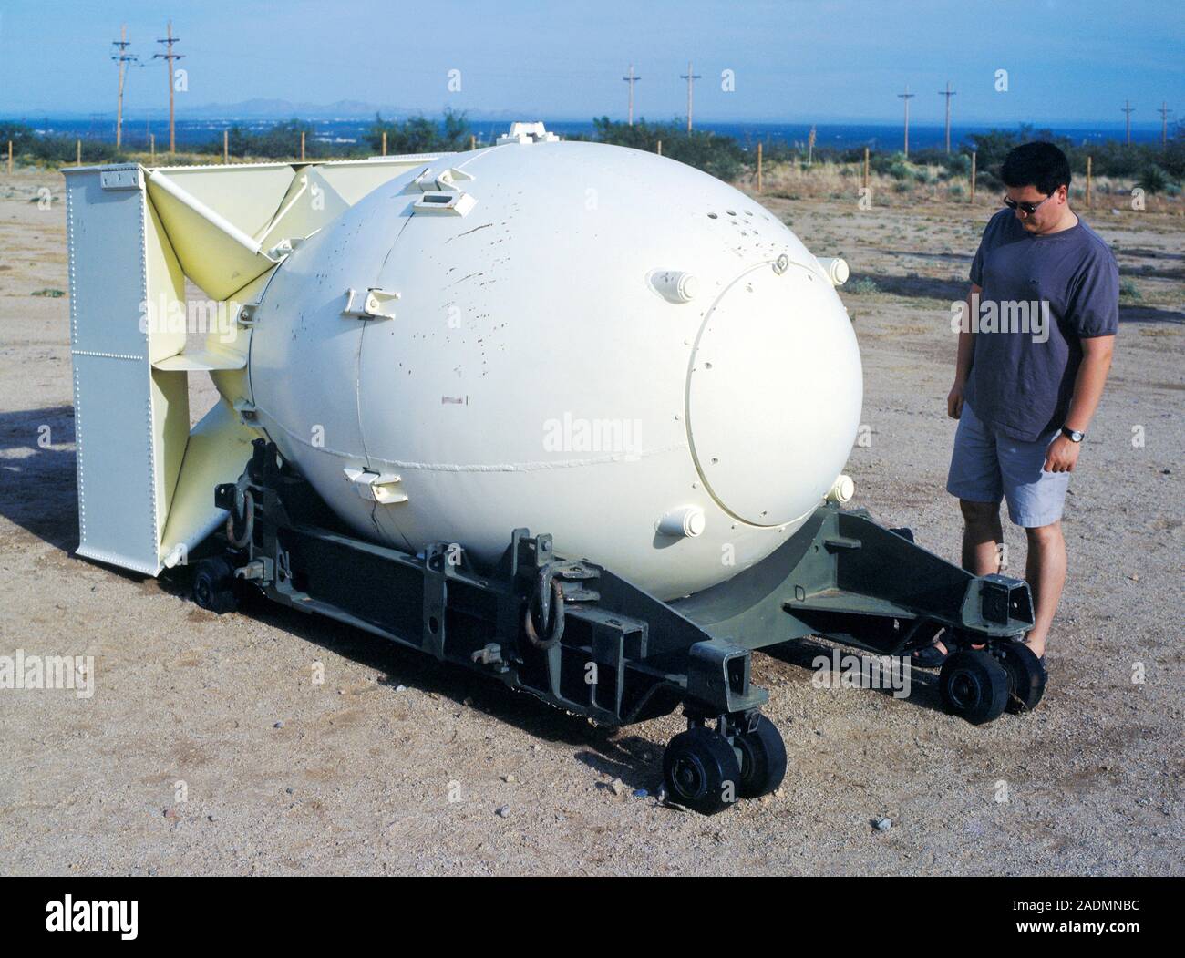 A-bomb Fat Man", an atomic fission bomb of the type dropped over ...