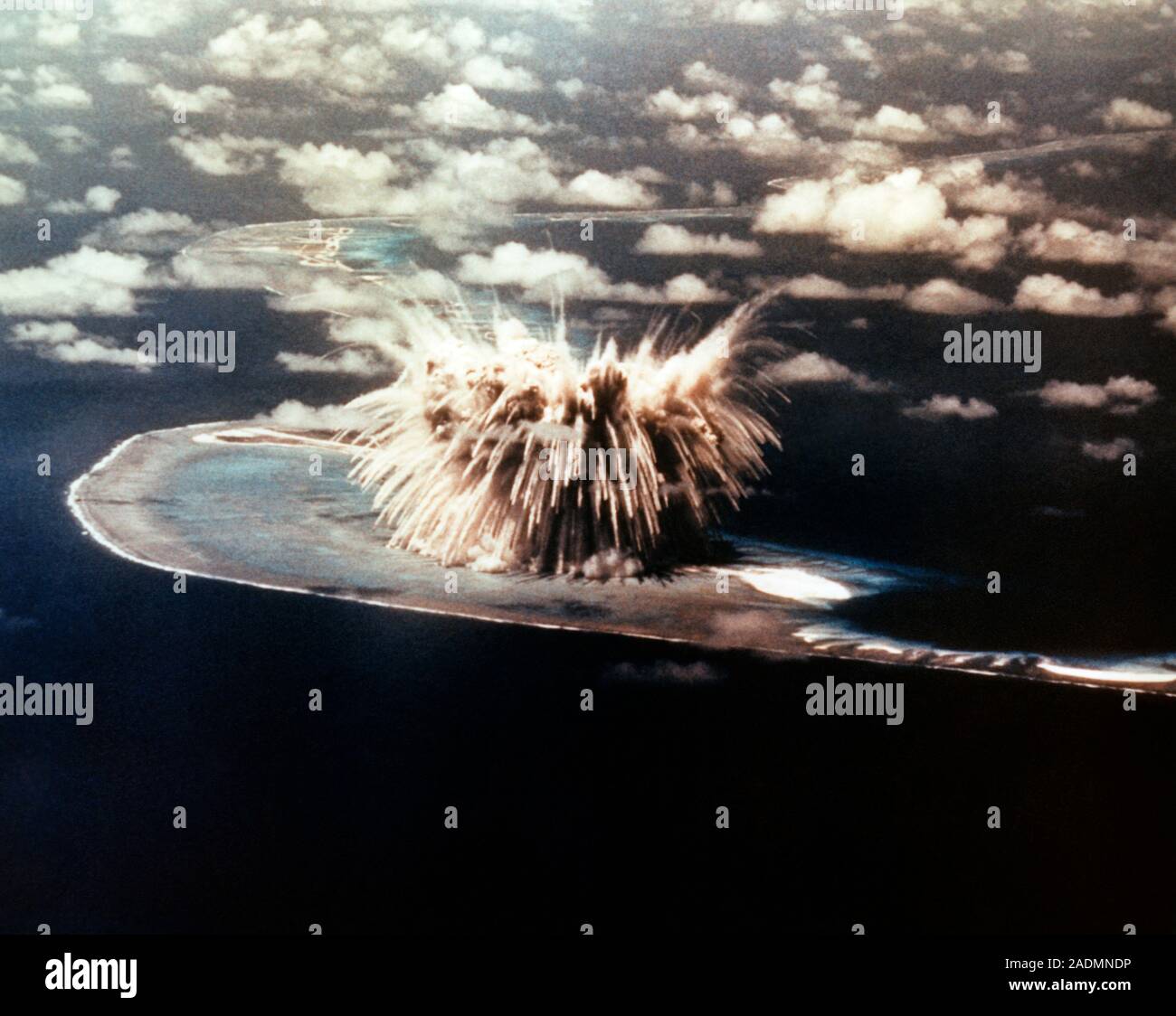 Nuclear explosion. Aerial view of the nuclear explosion, code-named ...