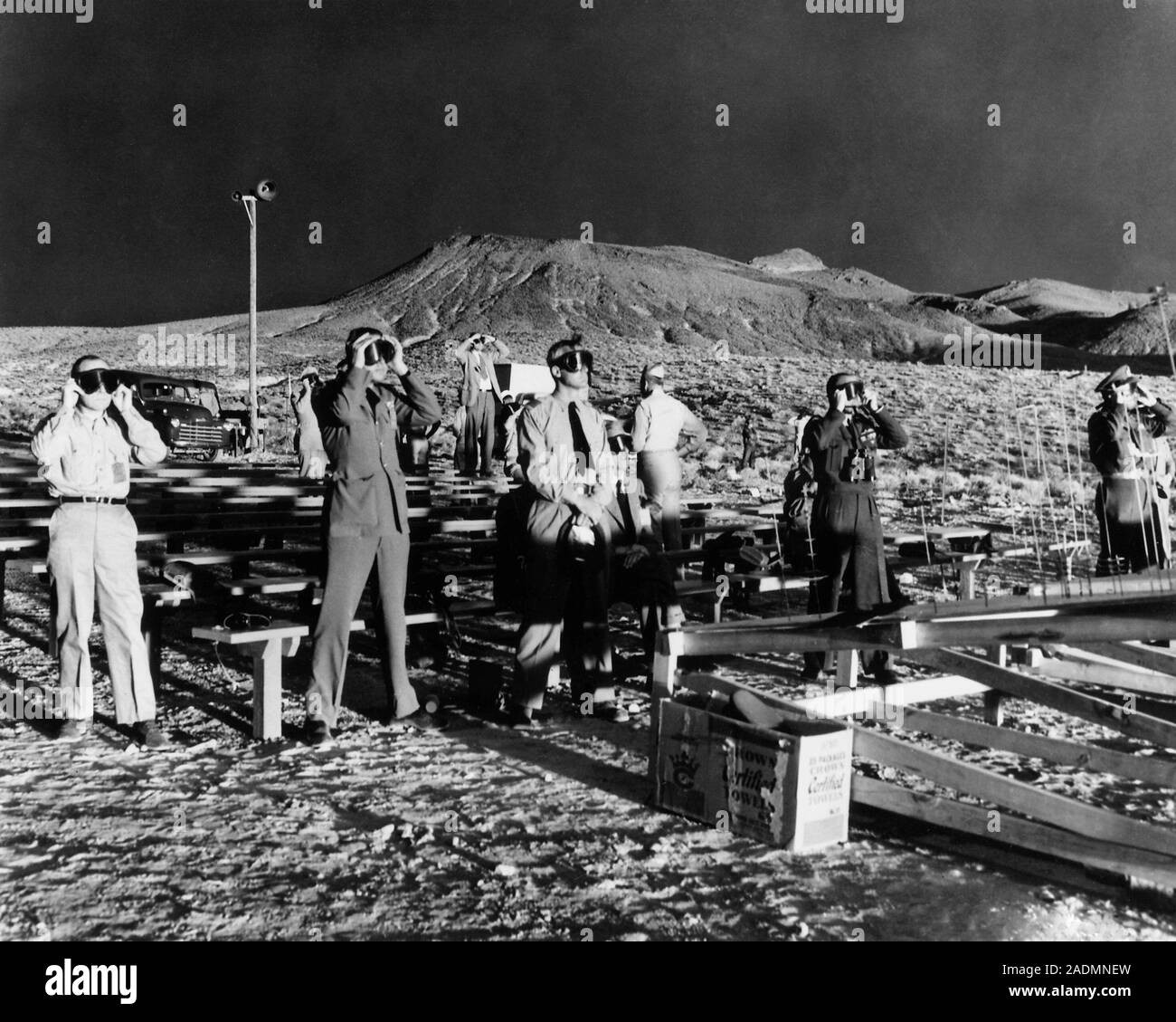 Operation Teapot atom bomb test. Canadian and British observers ...
