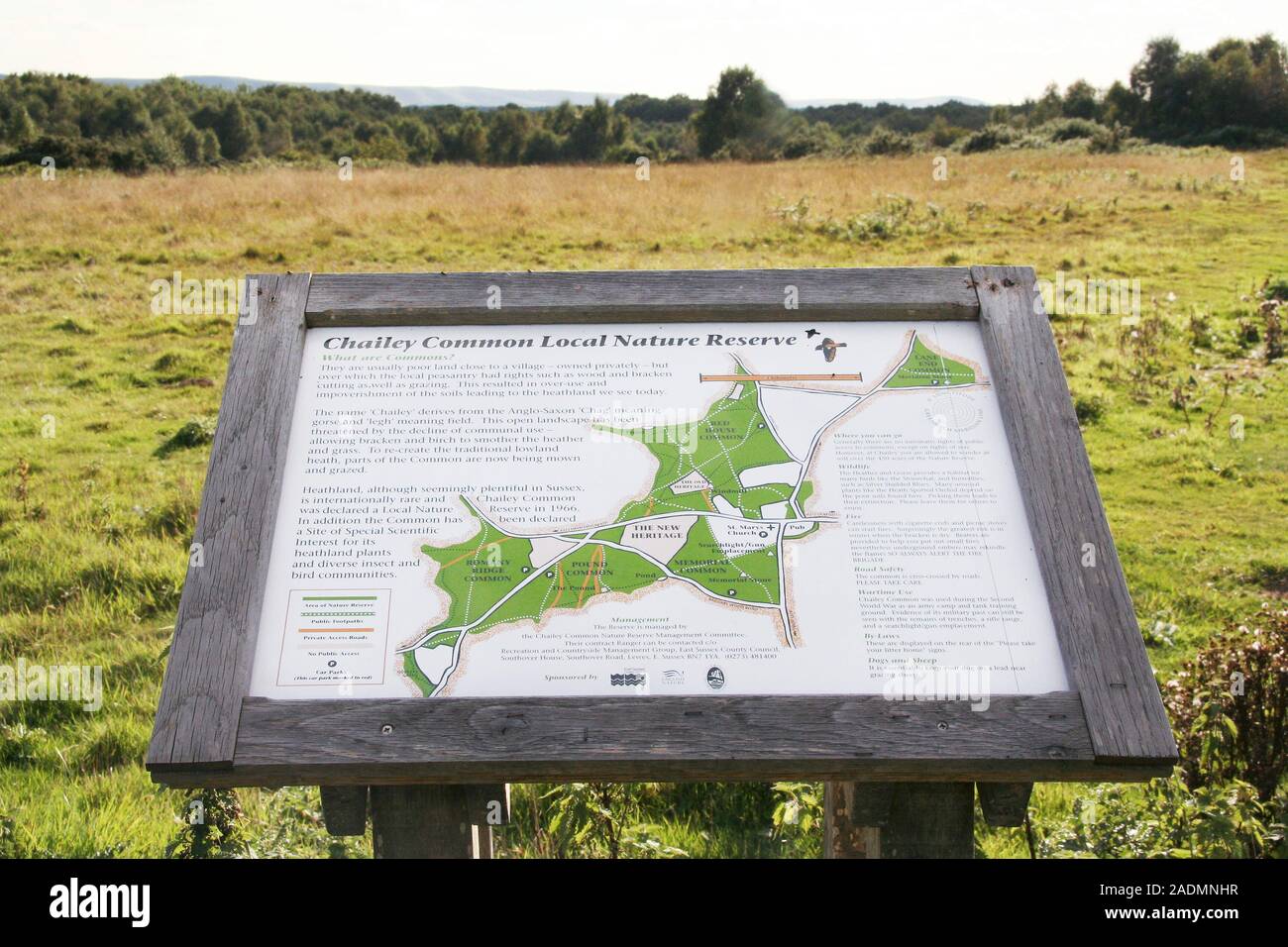 Information sign in Chailey Common Local Nature Reserve, East Sussex ...