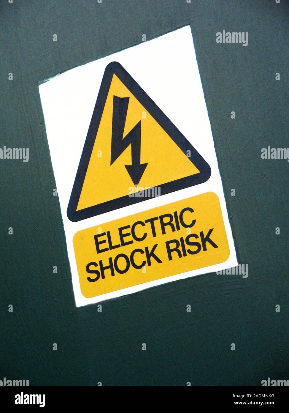 Electric shock warning sign Stock Photo - Alamy