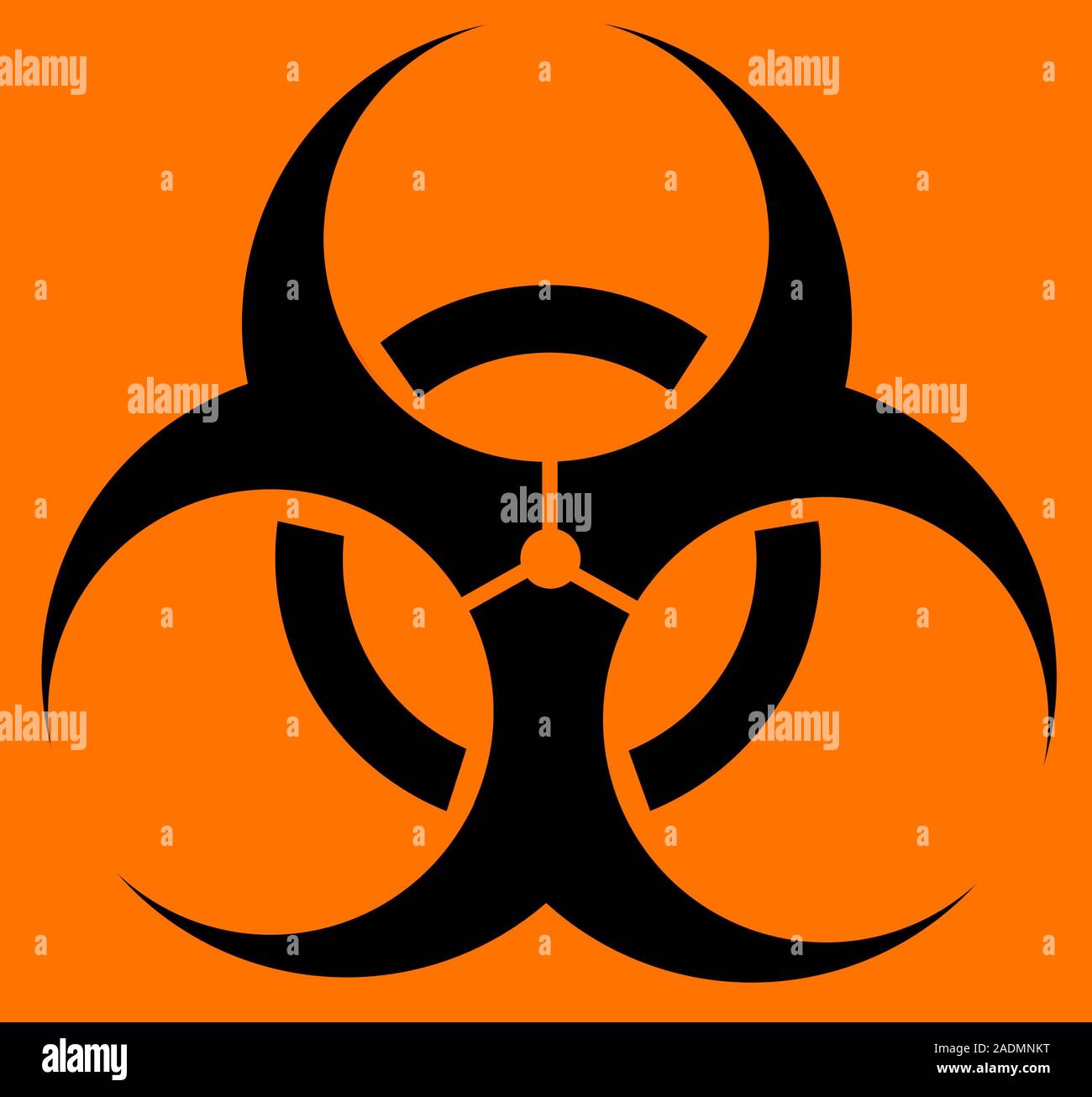 International biohazard symbol warning of a potential biological hazard ...