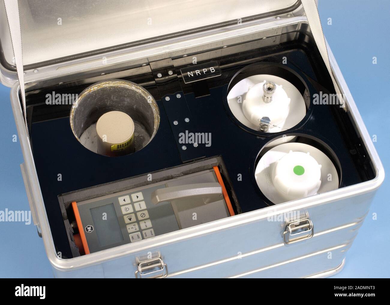 Radon detector. Equipment used to detect the presence of the ...