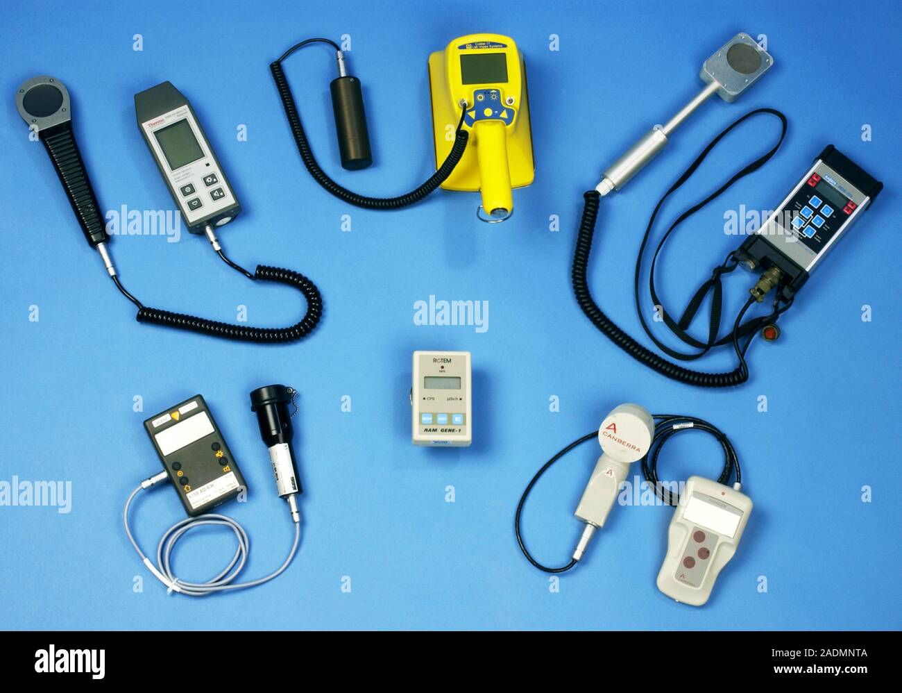 Radiation monitors. Various portable digital devices for detecting and ...
