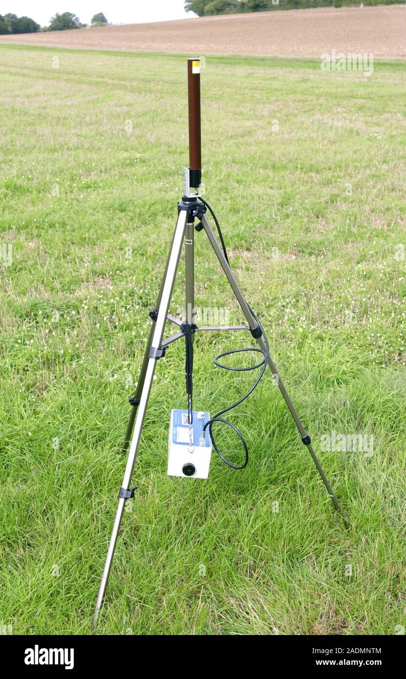 Radiation monitor in a field during an emergency response training ...