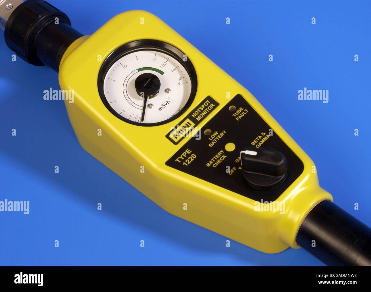 Radiation monitor. Device used to detect and measure radiation levels ...