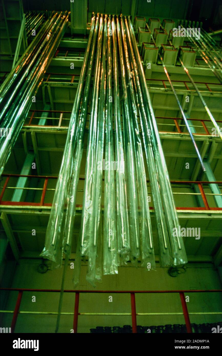 Reactor control rods. Control rods of the RBMK reactor at the Chernobyl ...