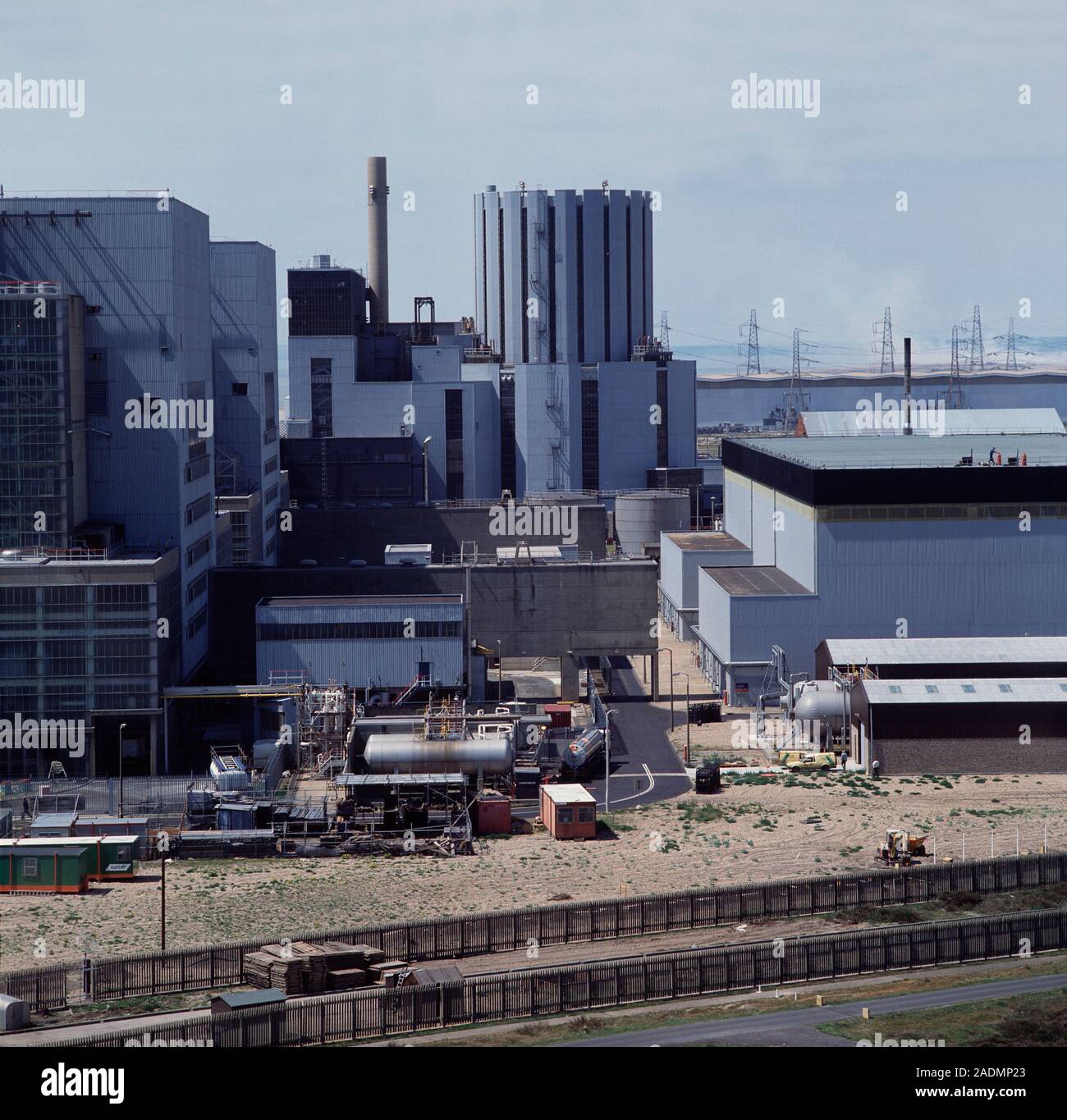Dungeness nuclear power station, Kent, England. Dungeness has two pairs ...