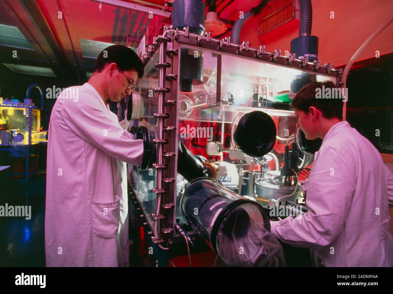 Identifying contraband nuclear material. View of a laboratory at the ...