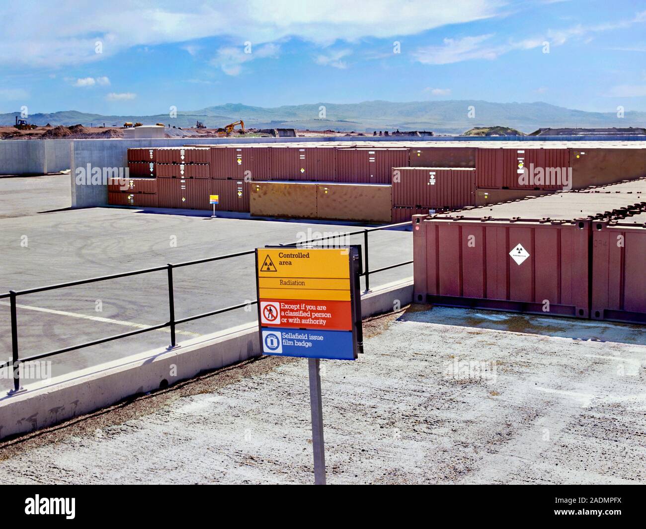 Nuclear waste. This is the Drigg storage depot, British Nuclear Fuel's ...