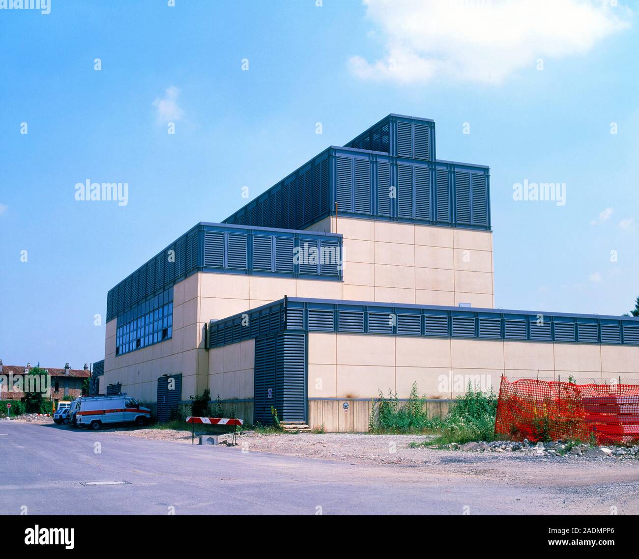 Fuel cell power station. View of the exterior of a power station driven ...