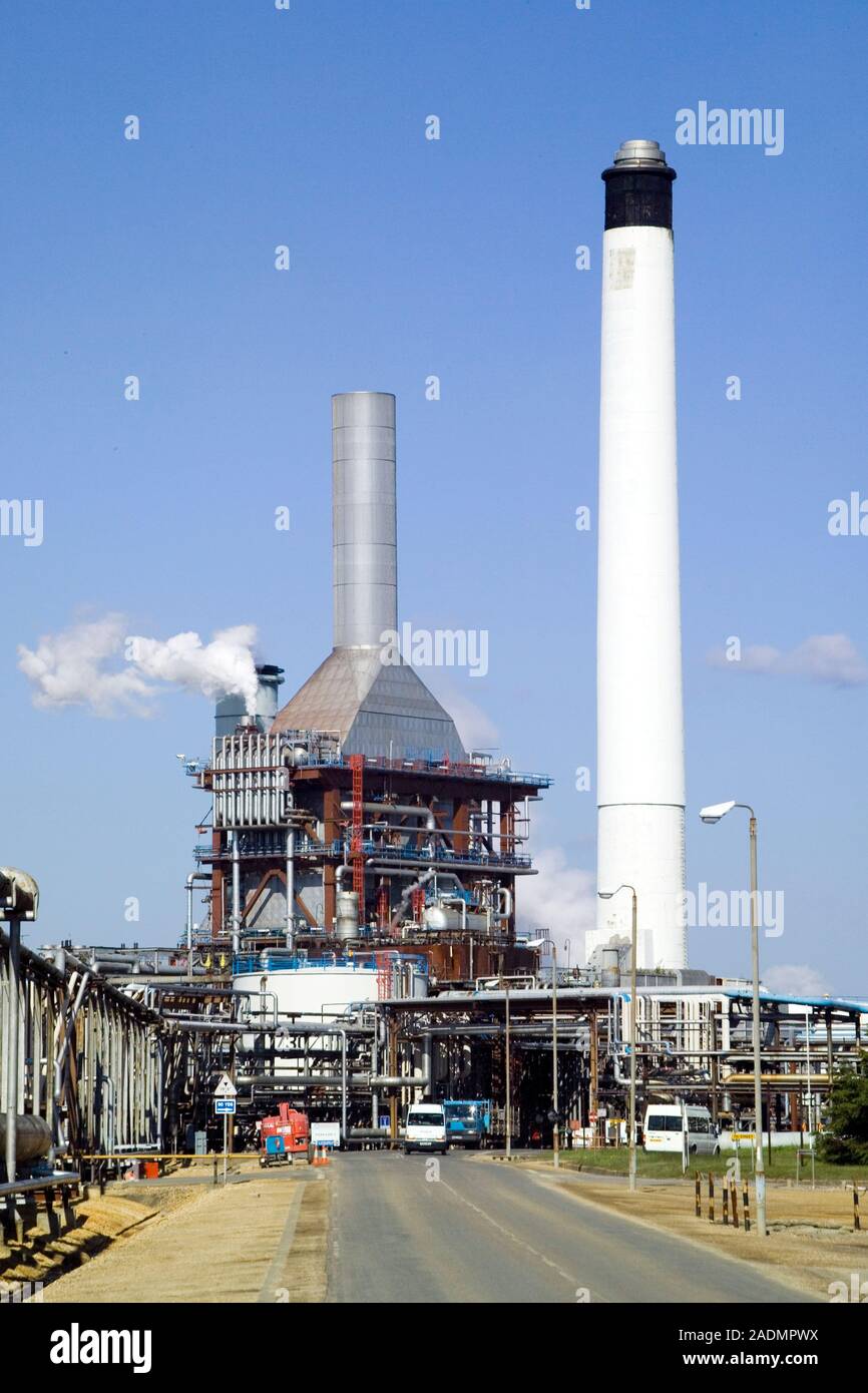 Industrial power station. This is the COGEN power station at ExxonMobil ...