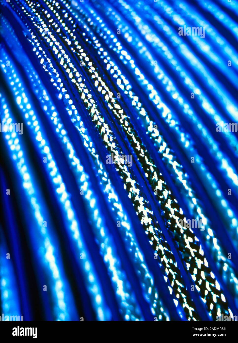 Braided wire. View of a reel of braided wire Stock Photo - Alamy