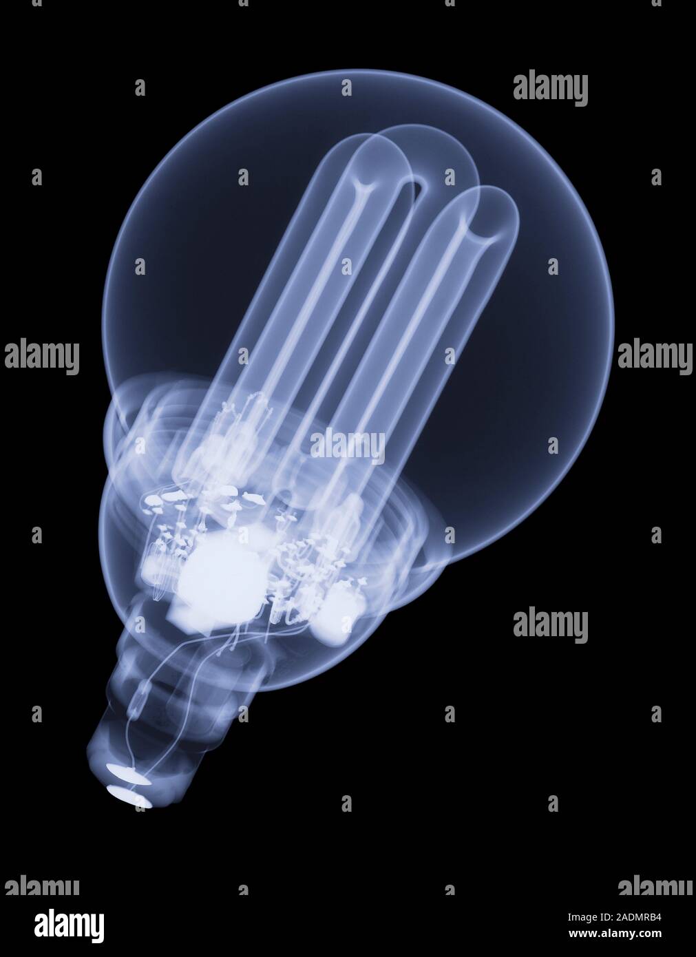 Energy-saving light bulb, X-ray. This is a form of fluorescent lighting ...