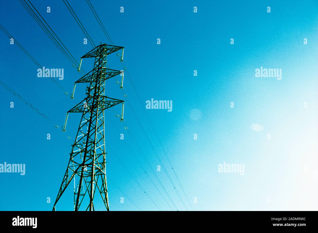 Electricity pylon. This structure is used to support the overhead wires ...