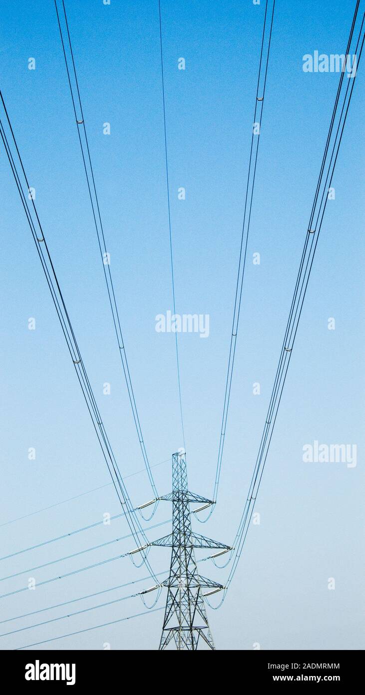 Electricity pylon. This structure is used to support the overhead wires ...