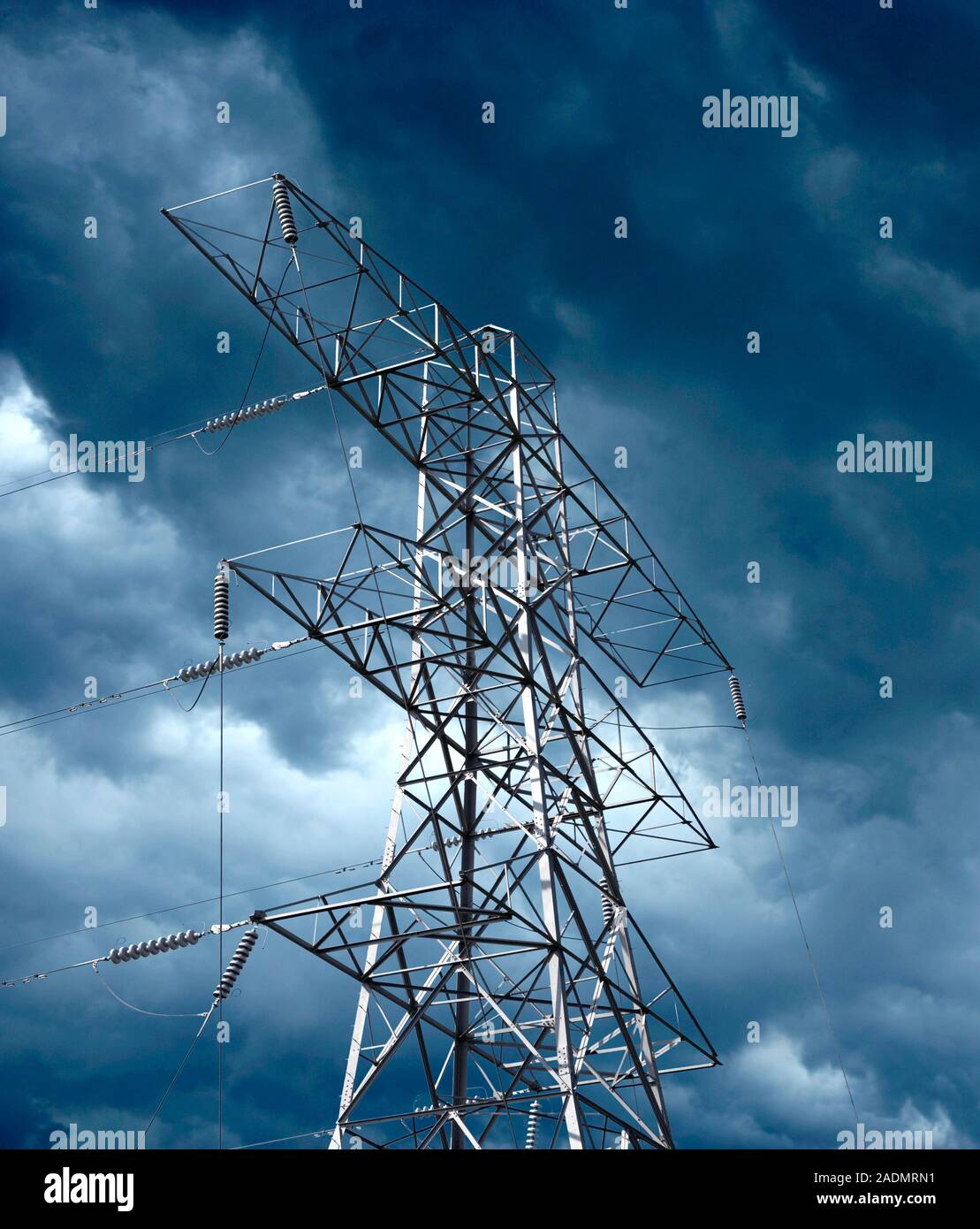 Electricity pylon. This structure is used to support the overhead wires ...