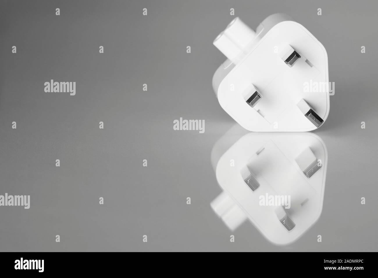 Electrical plug. This three-pin BS 1363 (British Standard) plug is used ...