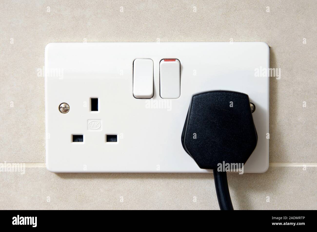 Plug in an electric wall socket Stock Photo - Alamy