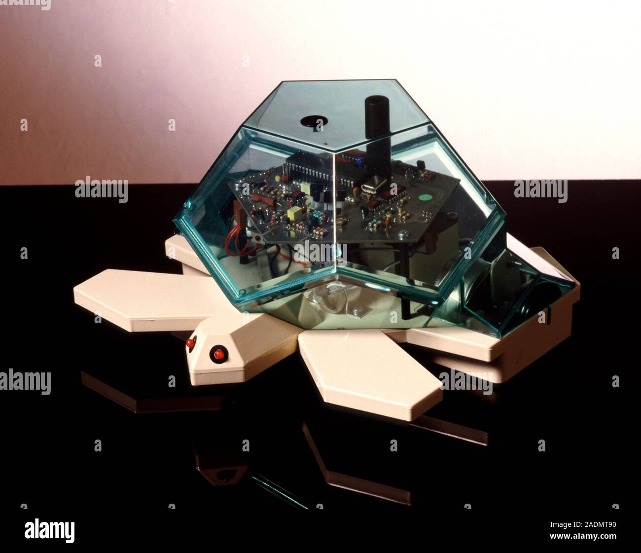 Turtle robot. This robot, which has a pen beneath its shell, was ...