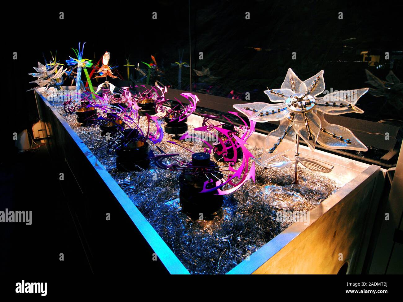 Robot flowers. Cyberflora robot flowers installation at the Massachusetts Institute of ...