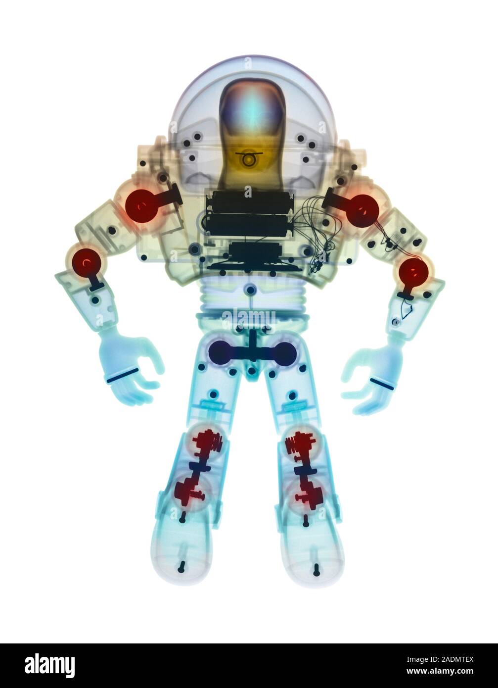 Toy robot, coloured X-ray Stock Photo - Alamy