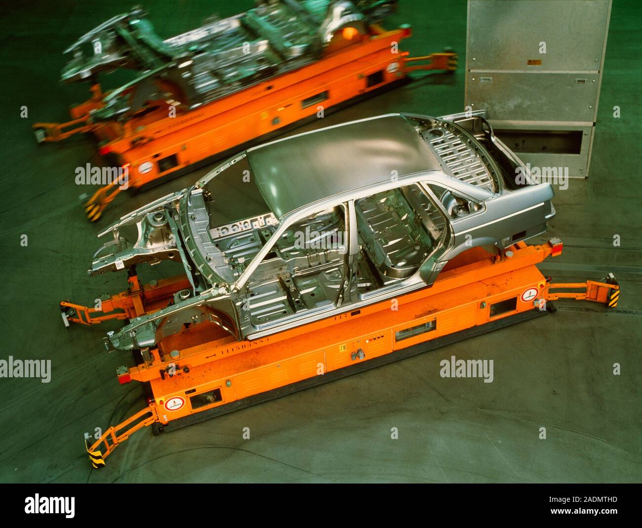 Robotic transport. Automatic guided vehicle (AGV) system for automated ...