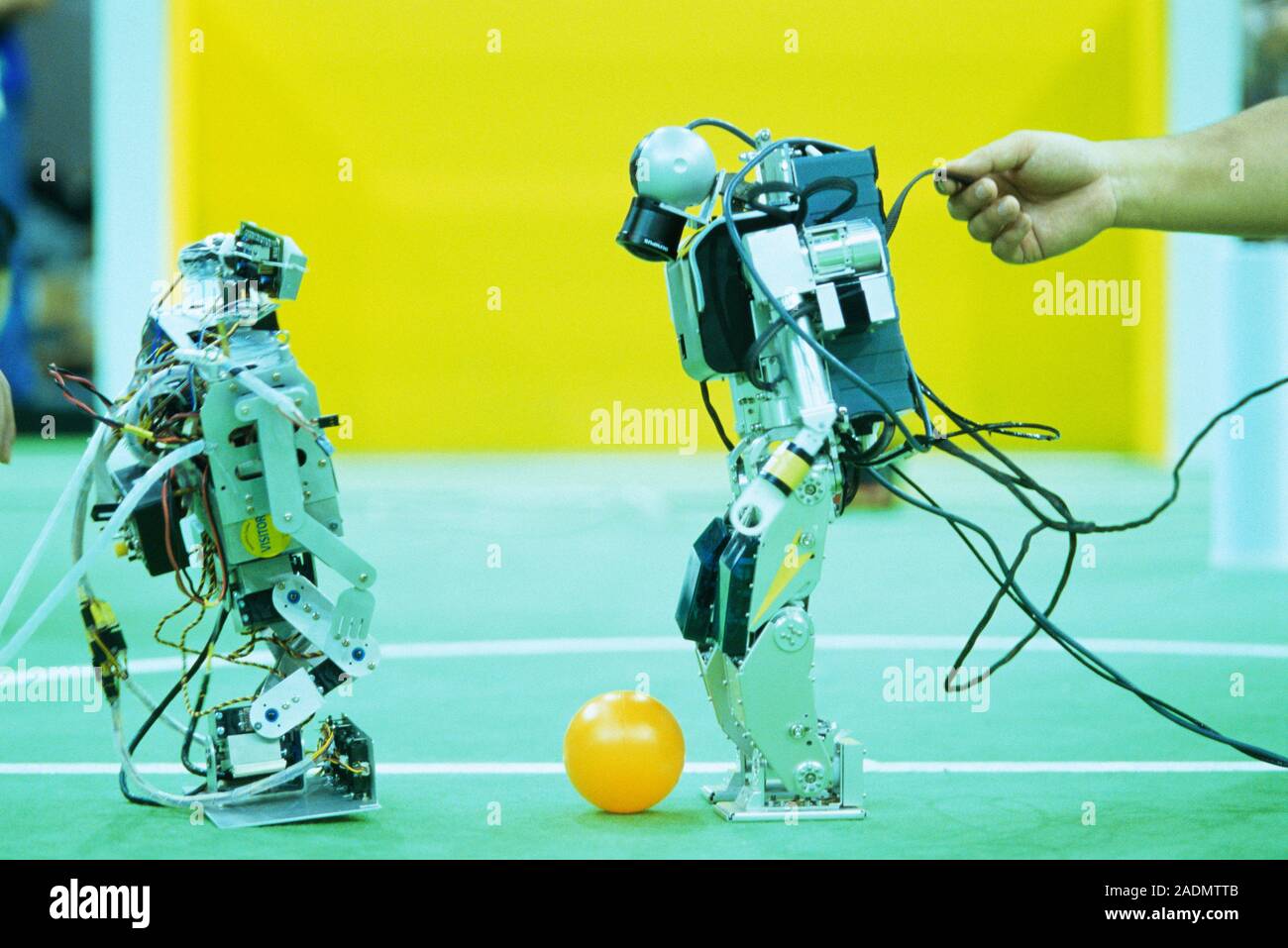 Robocup 2003. Humanoid competitors in the 2003 Robocup competition. The ...