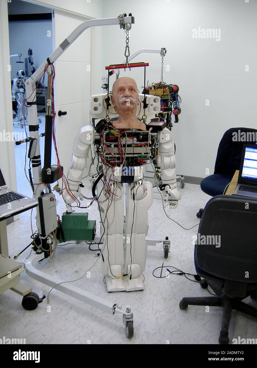 Robot Albert Einstein. Robot featuring the body of a HUBO robot made by ...