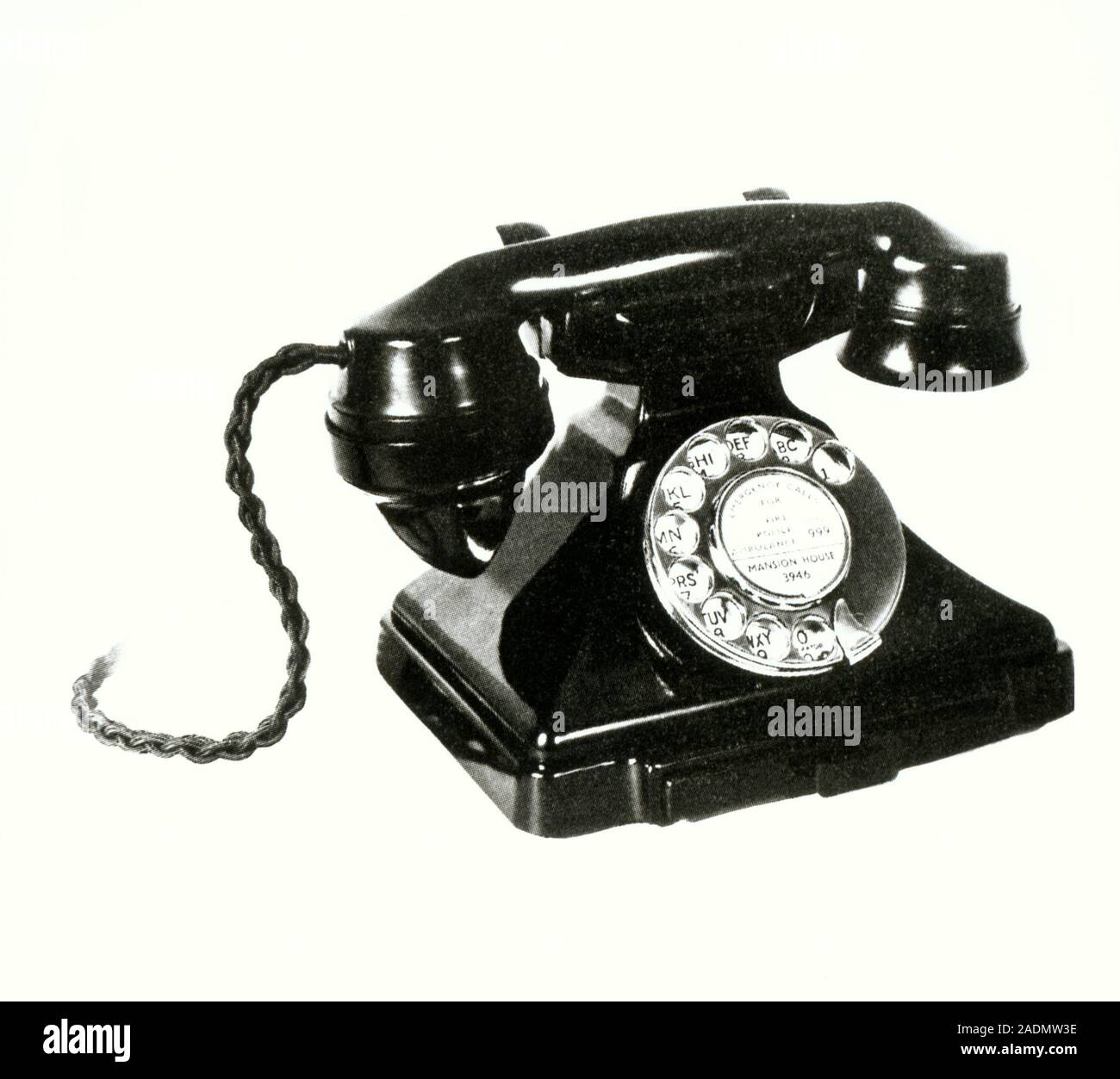 1950s telephone. Telephone handset that was popular in Britain in the ...