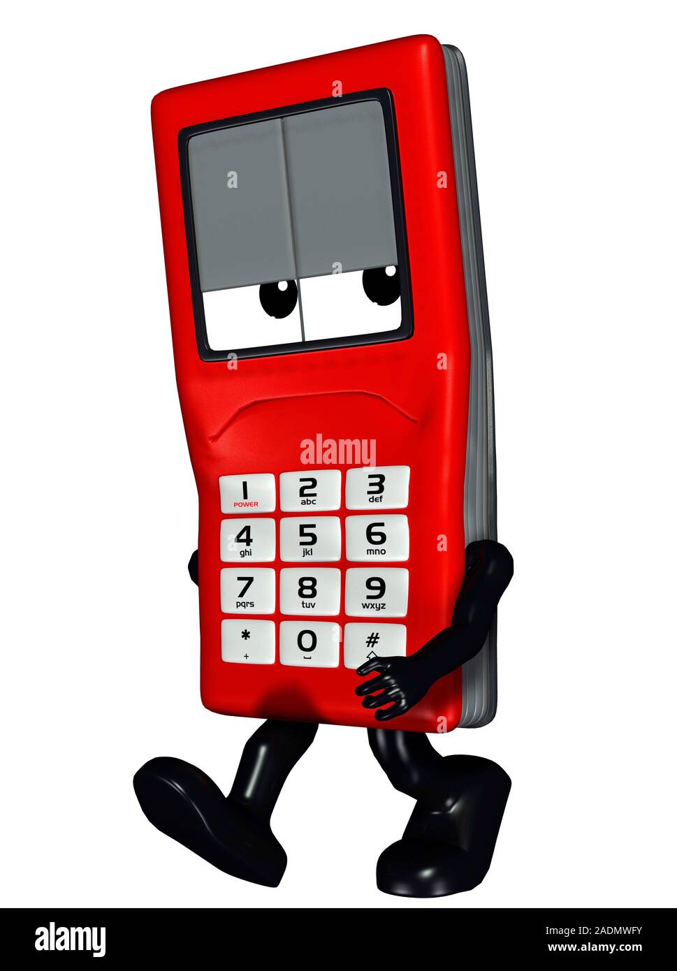 Mobile phone cartoon character Stock Photo - Alamy