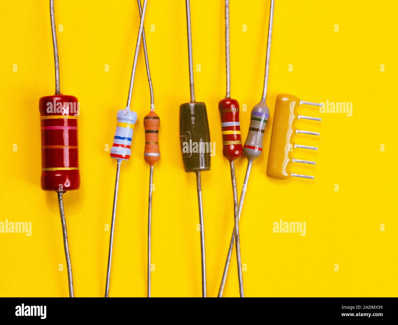 Resistors. Selection of several different sizes of resistors. Resistors ...