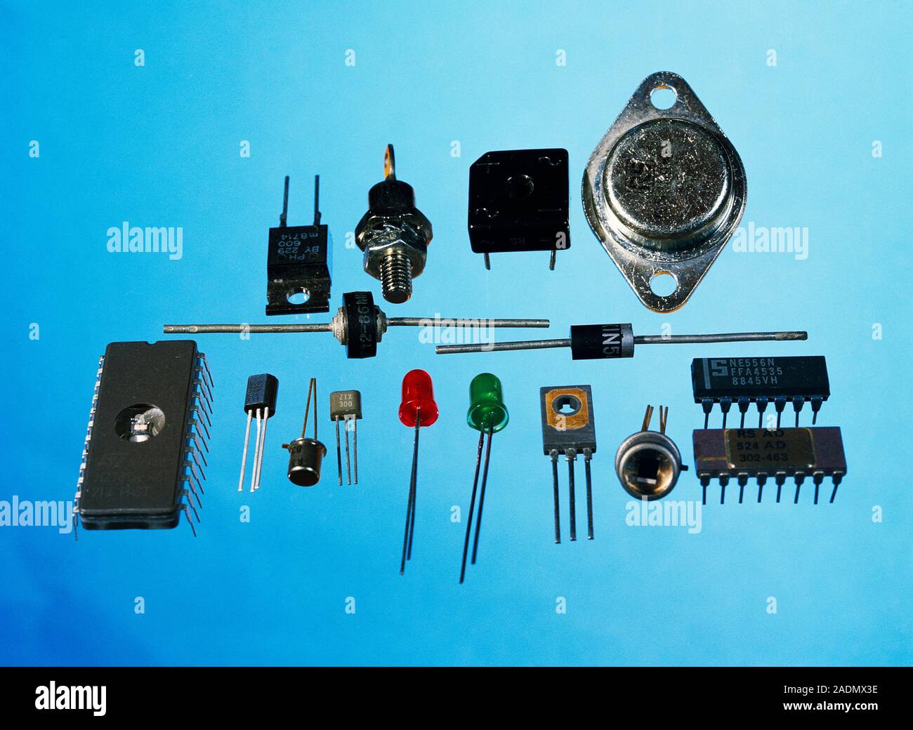 Semiconductors. Selection of various applications of semiconductors ...