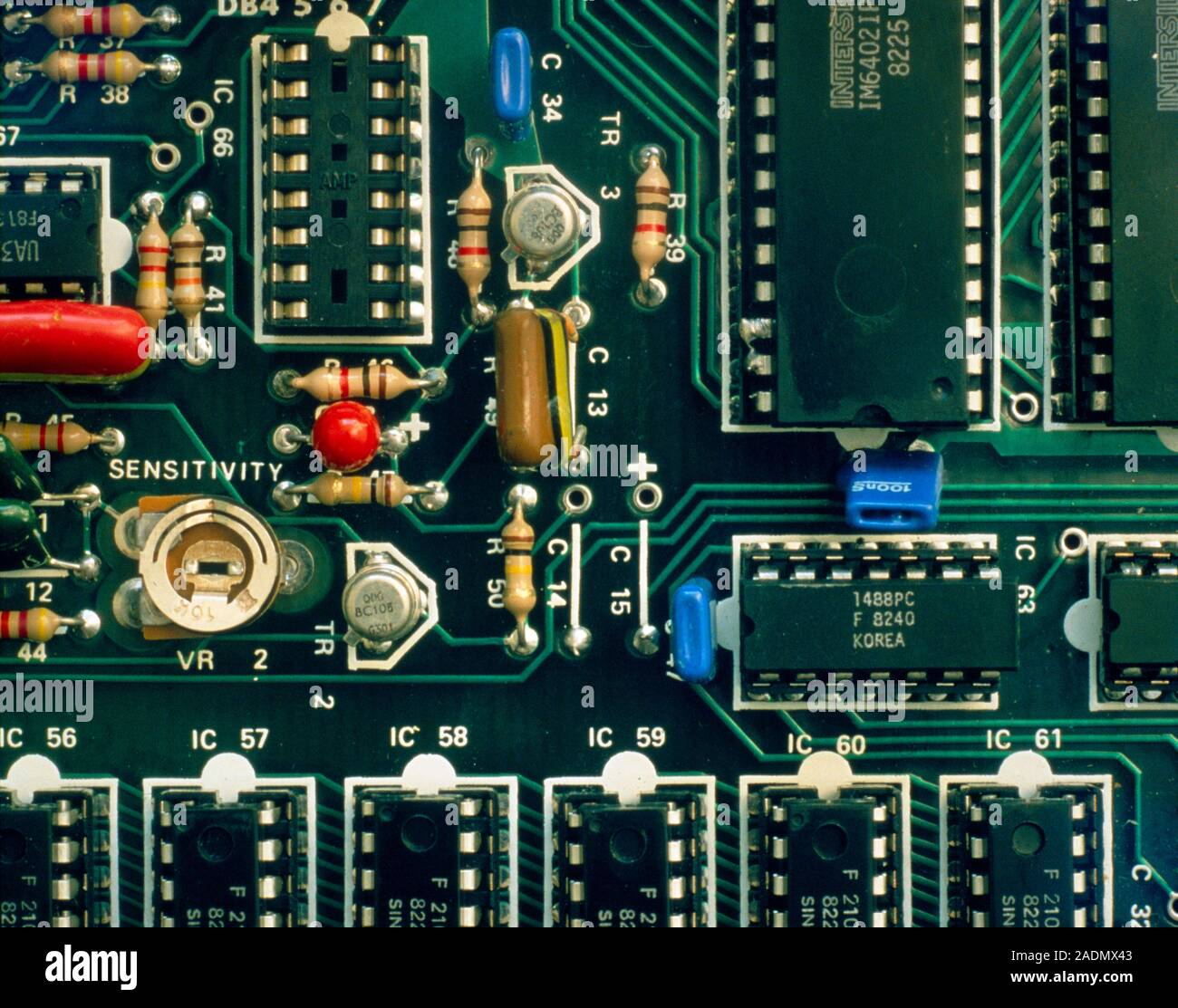 Transam Tuscan S100 processor board (mother board) showing details of video display control ...