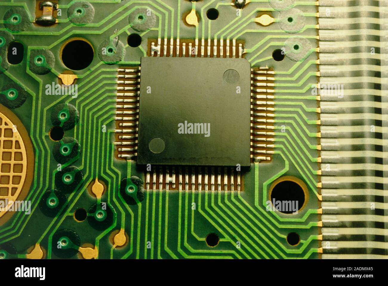 Macrophotograph of a section of the circuitry inside a Casio pocket ...