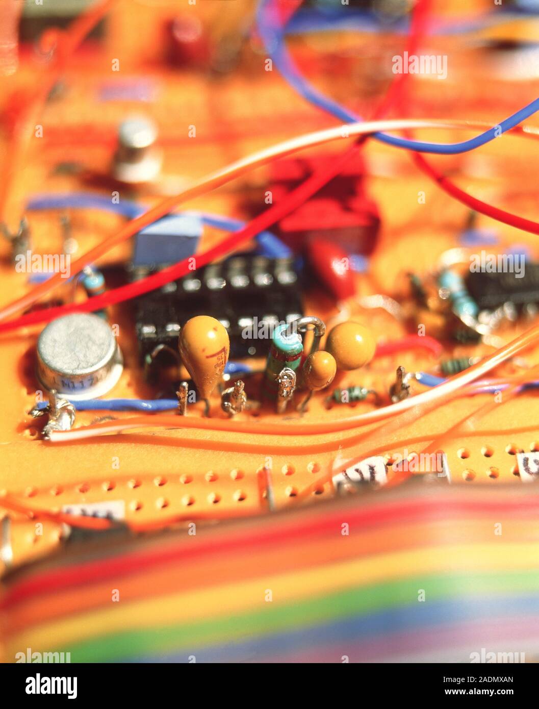 Circuit board. Circuit board with electronic components attached to it ...