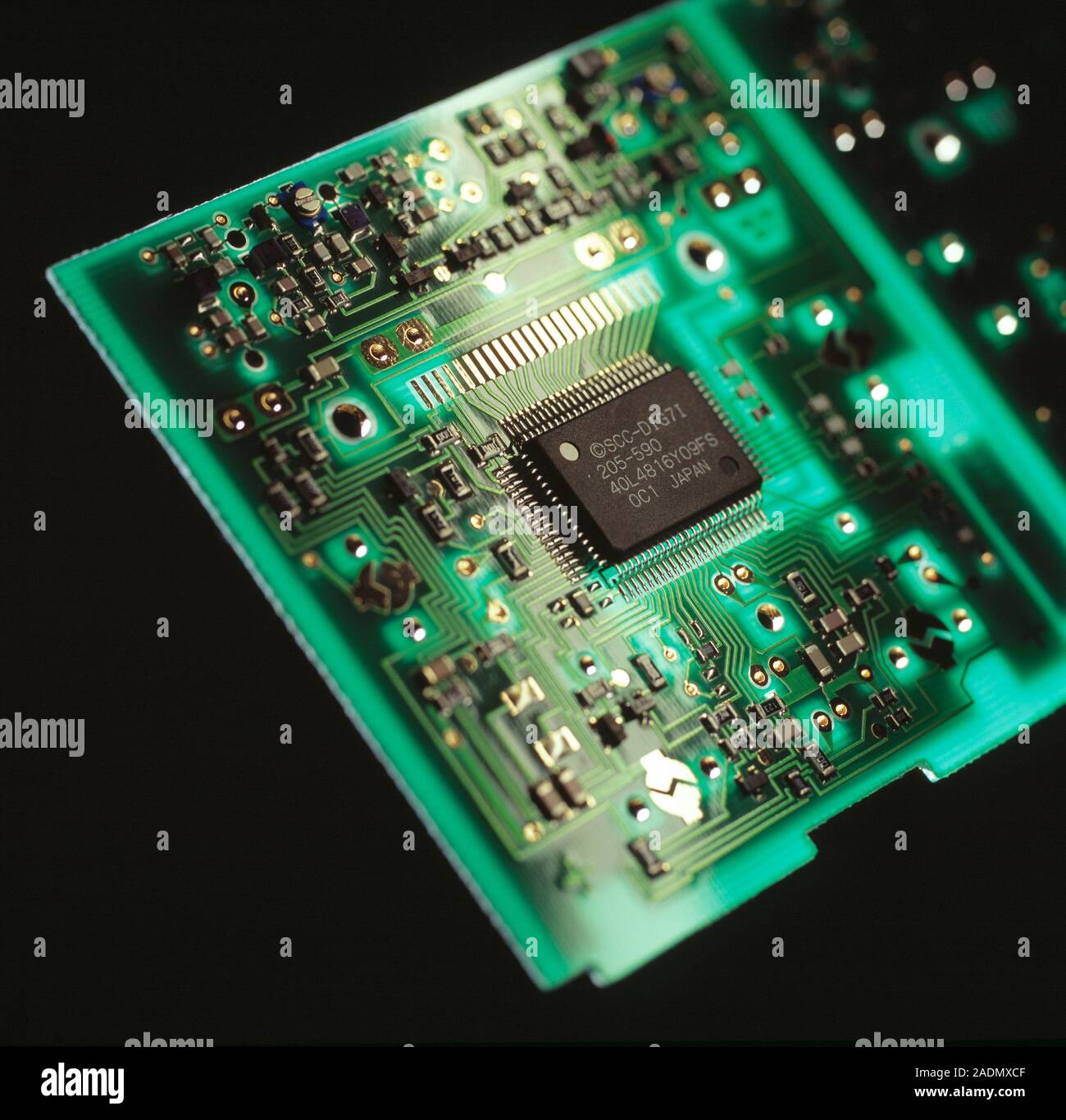 Computer circuit board. Circuit boards connect electrical components to ...