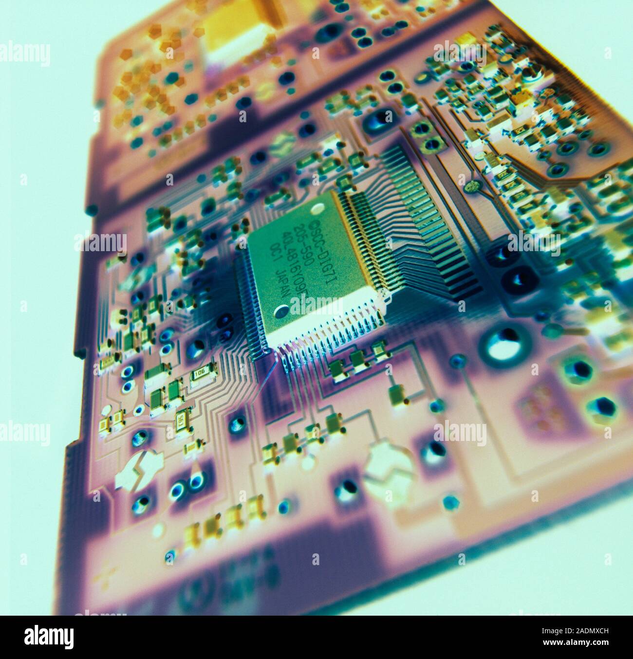 Computer circuit board. Circuit boards connect electrical components to ...