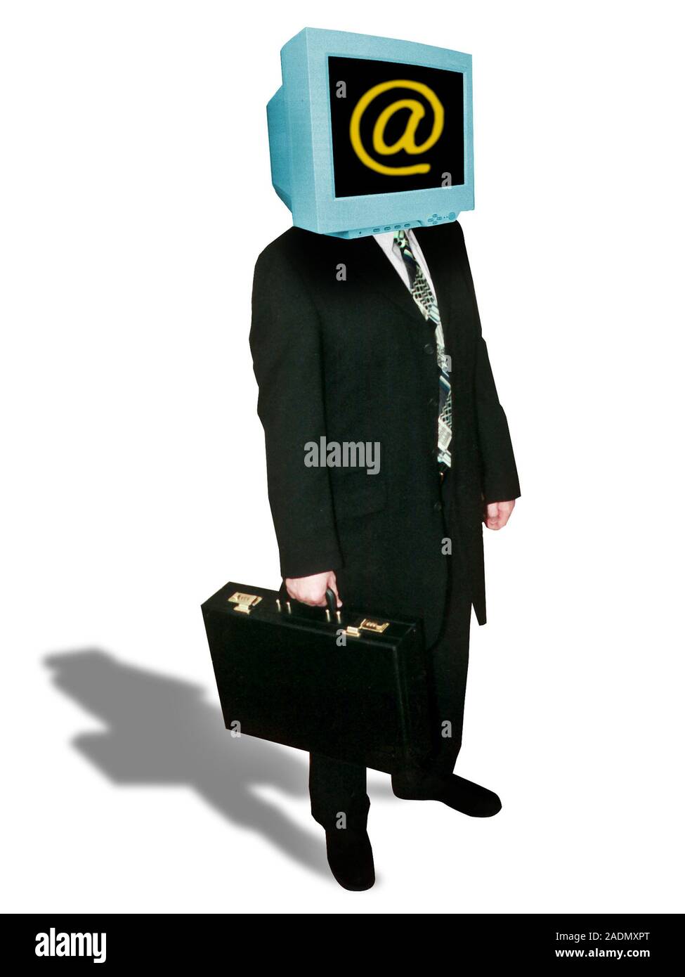 Computer businessman. Computer illustration of a businessman with a ...