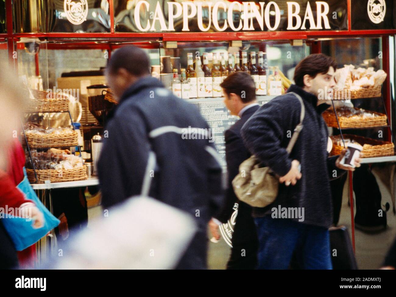 Coffee bar with customers Stock Photo - Alamy