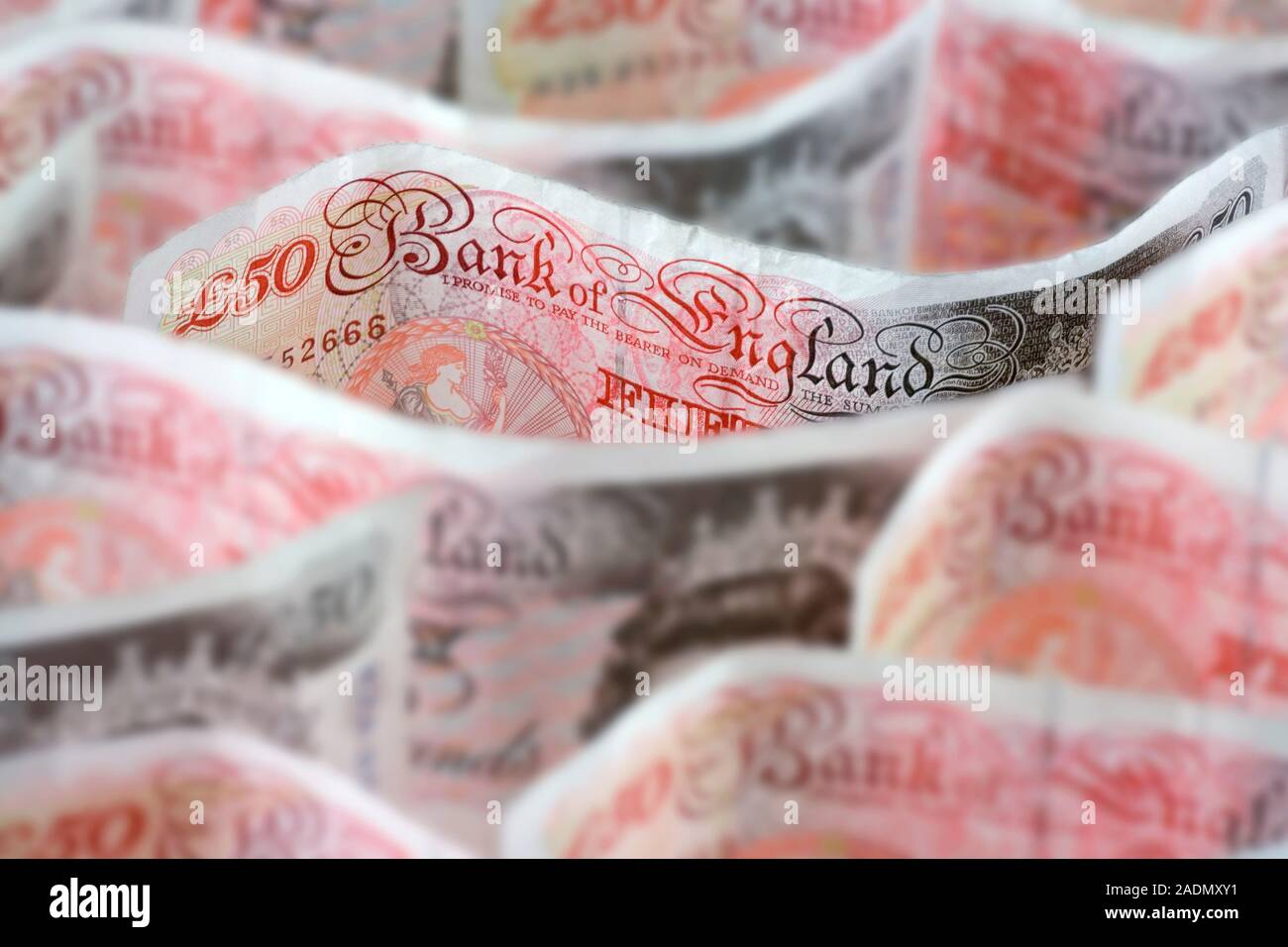 Fifty pound notes. British fifty pound bank notes Stock Photo - Alamy
